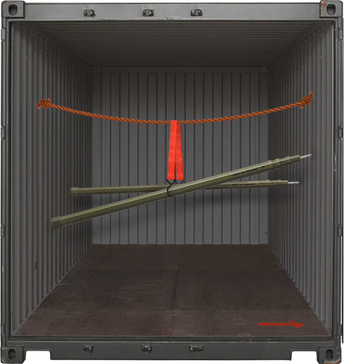 HARD SLIDE POLE - 2EA – CARGO CONTAINER